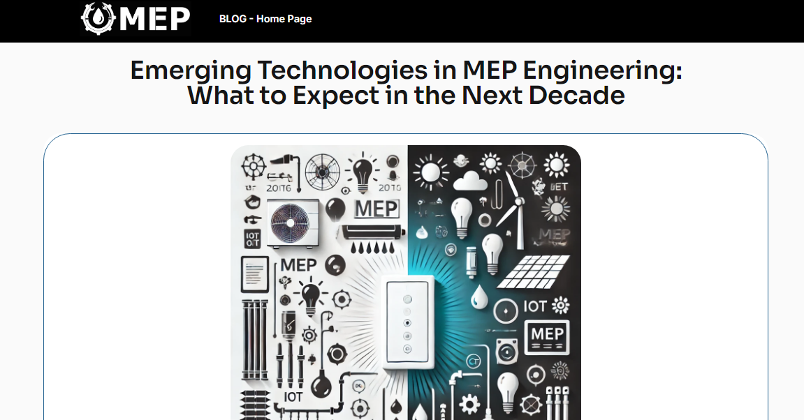 Emerging Technologies in MEP Engineering: What to Expect in the Next Decade | MEP Blog